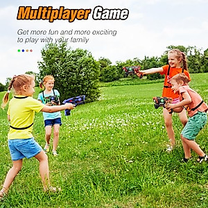 Stlloys Laser Tag, Laser Tag Guns Set of 4 with Vests, Upgraded Infrared Lazer Tag Game, Laser Tag Set 4 Player for Kids Adults, Toys for Kids Ages 6 7 8 9 10 11 12+ Year Old Boy