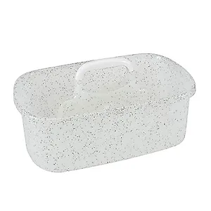 Simplify Bath Bliss Granite Look Shower Caddy in White