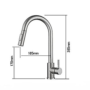 Kitchen Sink Faucet for Bar Farmhouse Commercial, Smart Touch Kitchen Faucets, Pull Out Sensor Touch Kitchen Faucet, Single Handle Dual Outlet Water Modes Mixer Faucet (Color : Gold with Sensor)