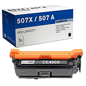 Do it Wiser Remanufactured Printer Toner Cartridge Replacement for HP 507X 507A CE400X CE400A - HP Laserjet Enterprise M551n M551dn M551xh M570dw M570dn M575c M575dn M575f (Black)