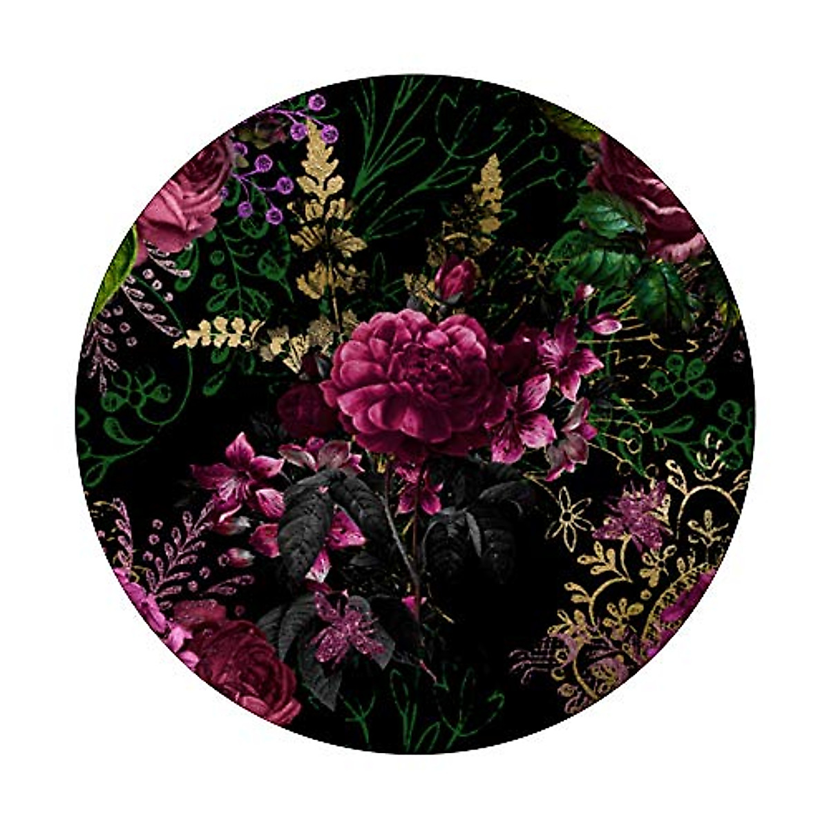 Gothic Floral Dark Peony Rose Flower PopSockets Swappable PopGrip