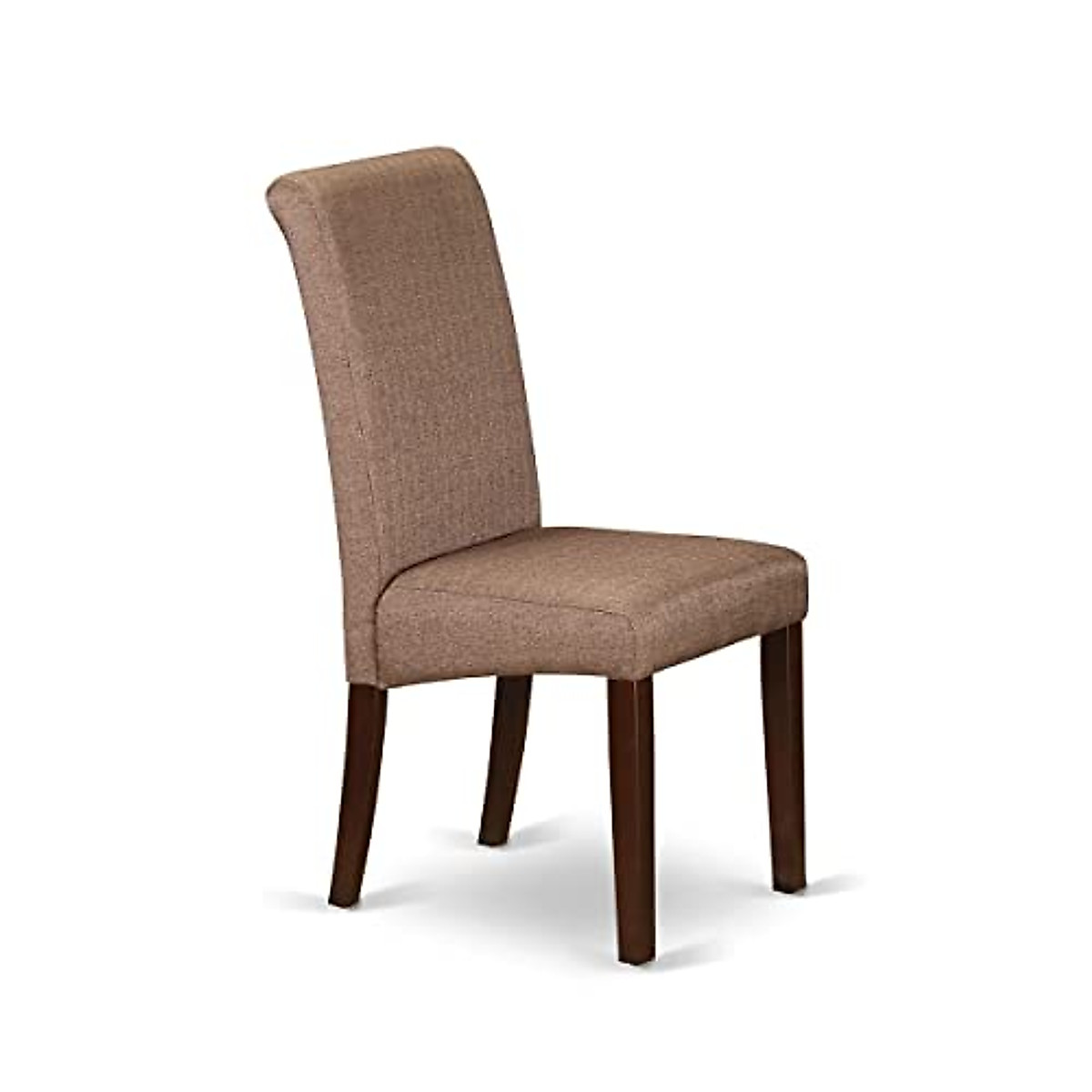 East West Furniture NDBA3-MAH-18 3 Piece Kitchen Table Set Contains a Rectangle Dining Room Table with Dropleaf and 2 Brown Linen Linen Fabric Parson Dining Chairs, 30x48 Inch, Mahogany