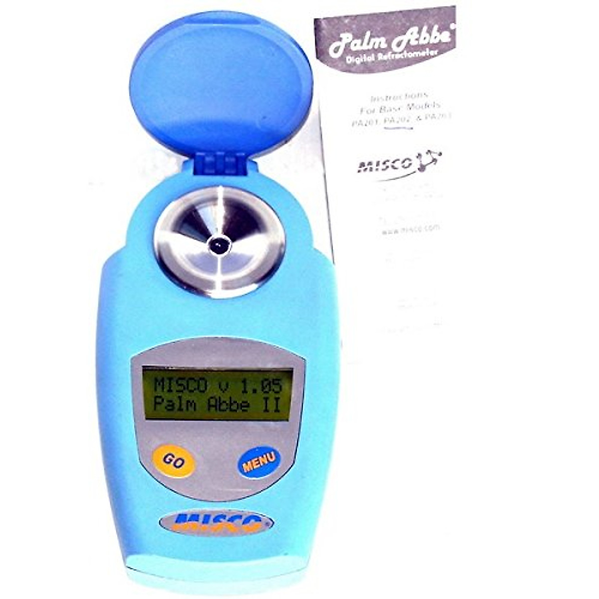 MISCO PA202 Palm Abbe Digital Handheld Refractometer, Brix Scale 0-85.0, Refractive Index, Sugar Content- NO Armor Jacket