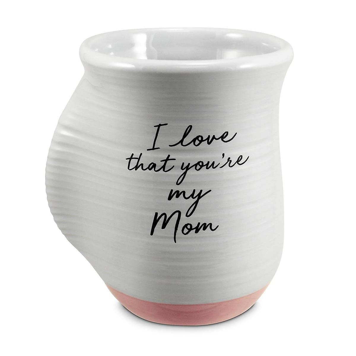Lighthouse Christian Products Love My Mom White and Pink 18 Ounces Handwarmer Coffee Mug