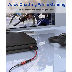 JSAUX USB to 3.5mm Jack Audio Adapter，USB to Audio Jack Adapter Headset，USB-A to 3.5mm TRRS 4-Pole Female, External Stereo Sound Card for Headphone, Mac, PS4, PC, Laptop, Desktops and More -Grey/0.6FT