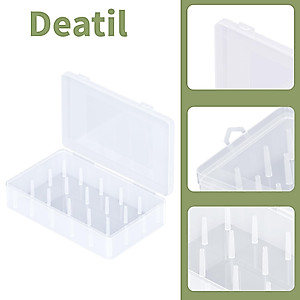 QZONELIFE 2pcs Spools Thread Holder Organizer Sewing Threads Box Bobbins Holder Storage Case Clear Sewing Storage Box Thread Organizer for 24 Spools Home Quilting and Sewing Threads