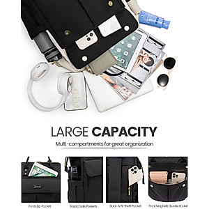 LOVEVOOK Laptop Backpack for Women,15.6 Inch Work Travel Backpack with Charging Port, Teacher Nurse Bag With Organizer Pouch Fashion Daypack Computer Backpack for Business College