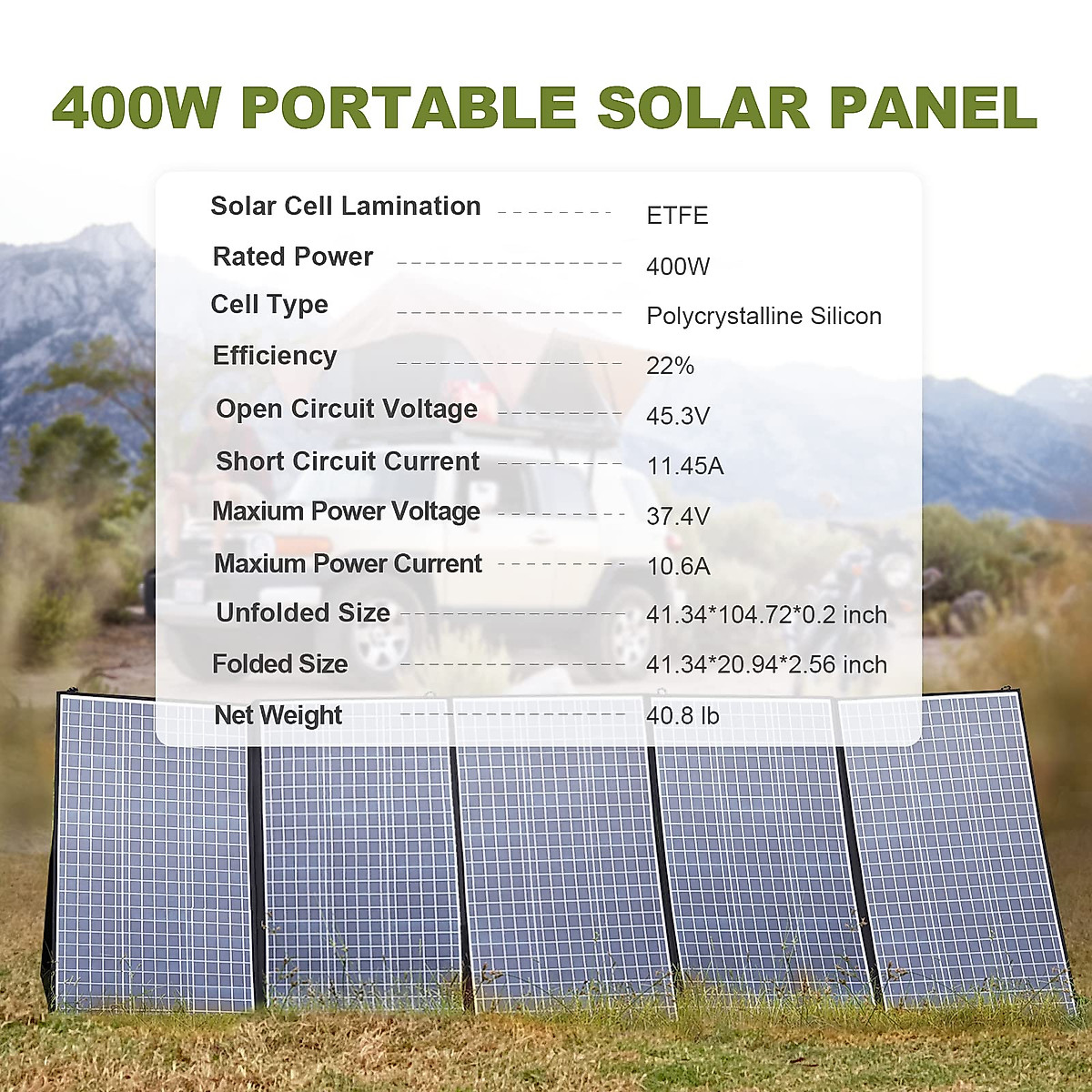 ALLPOWERS Solar Generator with Panels Included 2000W Portable Power Station with Portable Solar Panel 400W, Solar Power for Van House Outdoor Camping Emergency