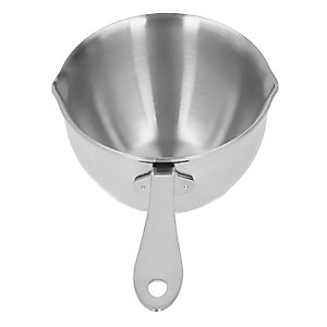 Stainless Steel Butter Warmer, 6.7oz Butter Melting Pot Saucepan with Pour Spouts Mini Milk Pot for Boiling Milk, Sauce, Gravies, Pasta(Silver)