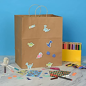 Shopping Bags for Boutique - 14x10x16.5 Inch 50 Pack Kraft Paper Bags, Large Brown Paper Bags with Handles, Small Business, Retail, Merchandise Bags, Restaurant Supplies, Takeout, Delivery Bags, Bulk