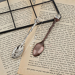 Framendino, 50 Pack Retro Coffee Spoons Vintage Crystal Alloy Tea Spoons for Home Kitchen Office