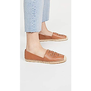 Tory Burch Women's INES Espadrille, Tan/Tan/Spark Gold, 8.5 Medium US