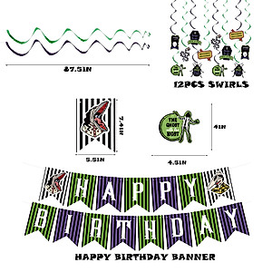 3yankite Beetle Birthday Decoration It's Show Time Theme Party Supplies Décor with Banner Perfect for Halloween Fun & Spooky Parties