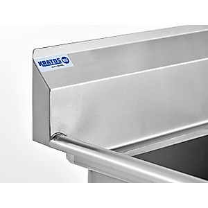 Kratos 29N-001-Commercial NSF 3 Compartment Sink - 16"Wx20"Lx14"H Bowl Size - (2) 18" Drain Boards