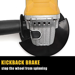 Angle Grinder Compatible with DeWalt 20V MAX Battery, Cordless Angle Grinder, 7000 RPM Brushless Motor, 3 PCS 4-1/2" Blades for Cutting, Griding, Polishing, etc. (Battery NOT Included)