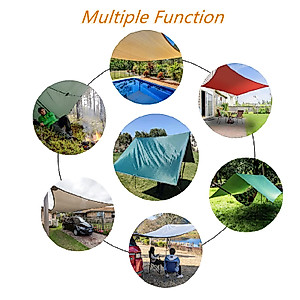 Slan Arrow Versatility Car Awning Camping Car Tail Tent Waterproof Shed 210D Silver Coated Oxford Cloth Tent for Outdoor Activities Like Camping Mountaineering Fishing for Vehicles SUV RV (Green)