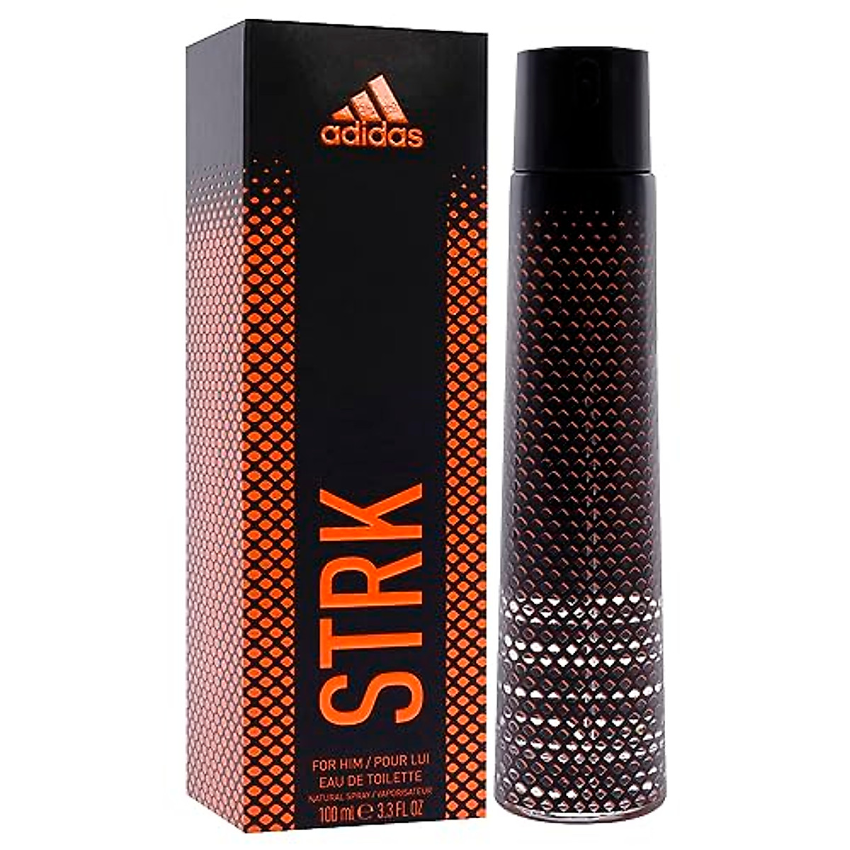 Adidas Sport, Strike, Eau de Toilette for Men - Strong, Aromatic Scent with Striking Amber Notes - Perfect for Day & Night - 3.3 Fl Oz