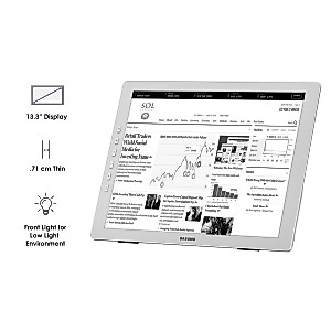 DASUNG E-Ink Paper Like 3 HD Front-Light Touch 13.3" Monitor - Silver