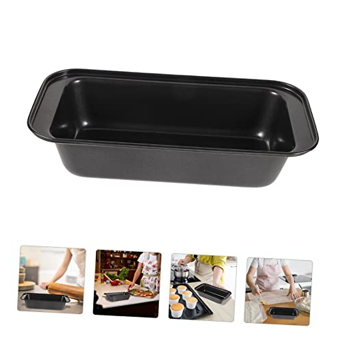 Hemoton Non Stick Baking Pan Bread Pan Non Stick Baking Sheet Kitchen Gadget Practical Toast Pan Bread Pan Carbon Steel Small Tools Bakeware Black Household Toast Mold Metal Dies