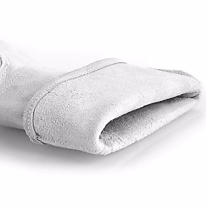 Haokaini Gardening Gloves Rose Pruning Gloves Thorn Proof Goatskin Cowhide Leather Garden Gloves Forearm Protection Gauntlet Gardening Gloves