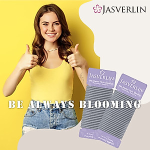 JASVERLIN Gray Hair Elastics Ties, No Metal Ponytail Holders for Women Girls Men Guys Thick Curly Hair Styling Accessories No Pull Damage Crease Breakage 50pcs (Gray)