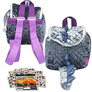 Jurassic World Mini Backpack - Bundle with 11” Jurassic Park Mini Backpack for Boys Girls and Dinosaur Stickers | Jurassic World Preschool Backpack for Boys Girls