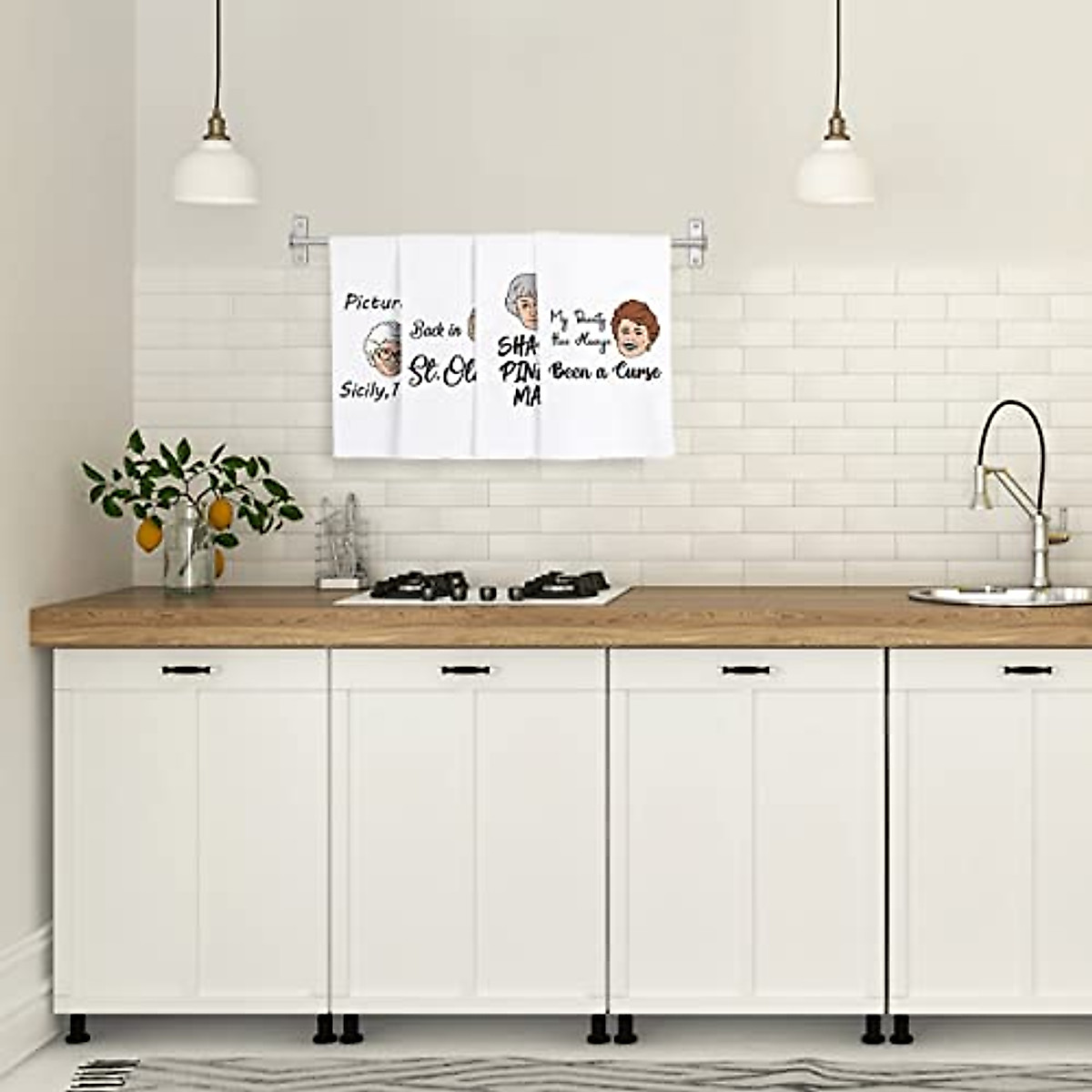 Homento Funny Kitchen Towels-Golden Inspired Gifts for Women,Golden Merchandise Towels Set,Funny Novelty Hand Towels for Girls Night-Unique Birthday Gift for Mom Best Friend,House Warming Gifts Idea