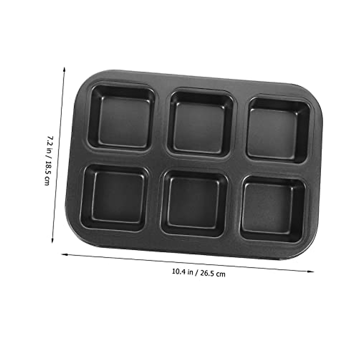 SWOOMEY Square Baking Pan Tray Mold Toast Bread Mini Oven Loaf Baking Molds Brownie Baking Pans Muffin Pan Washable Baking Pan Bread Pans Kitchen Cake Pan Non-stick Coating Cheese Black