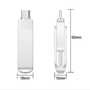 USB C Flash Drive, USB Type C Thumb Memory Stick 64 GB 2 in 1 USB 3.0 + Type C OTG, Dual Flash Drive