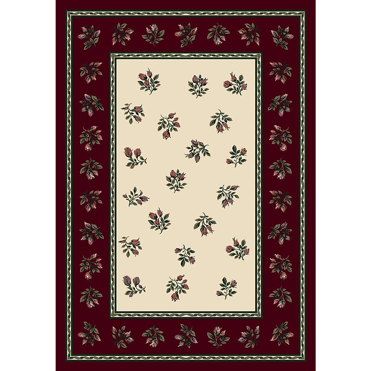 Milliken Signature Collection Francesca Runner Area Rug, 2'1" x 7'8", Garnet