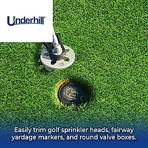 Underhill PowerTrim Pro Series Sprinkler System Heads Grass Cutter, Lawn Trimmer, 8" Diameter Round Cutting Blade, Garden Yard Tools, PTC-008