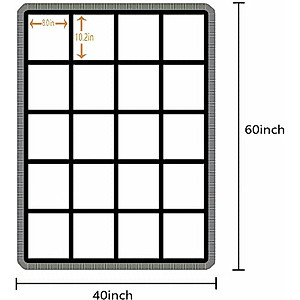 LYFLES 2 Pack Sublimation Blanks Throw Blanket with 20 Photos Panel 40"X60",100% Polyester