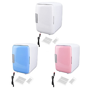 Zerodis Mini Fridge, 4 Liter/6 Can Portable Cooler and Warmer Refrigerators for Skincare Beverage Food Cosmetics Home Office and Car (Blue)