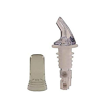 Tiger Chef 24-Pack Plastic Measured Liquor Pourer without Collar, 1 1/4 Ounce Clear, Precision Wine Bottle Pour Spout with Pourer Dust Covers