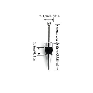 10Pcs Wine Stoppers for Wine Bottles, ENLAYER Stainless Steel Wine Saver Bottle Stopper, Reusable Wine Corks for Beverage, Silicone Wine Stopper For Gifts, Holiday Party, Wedding, Bar