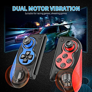 Boconna Switch Controllers Joycon Compatible with Switch/Lite/OLED, Joy Cons for Switch Support Turbo, Wake-up Function and 6-Axis Gyro, Replacement for Switch Joycon with Straps