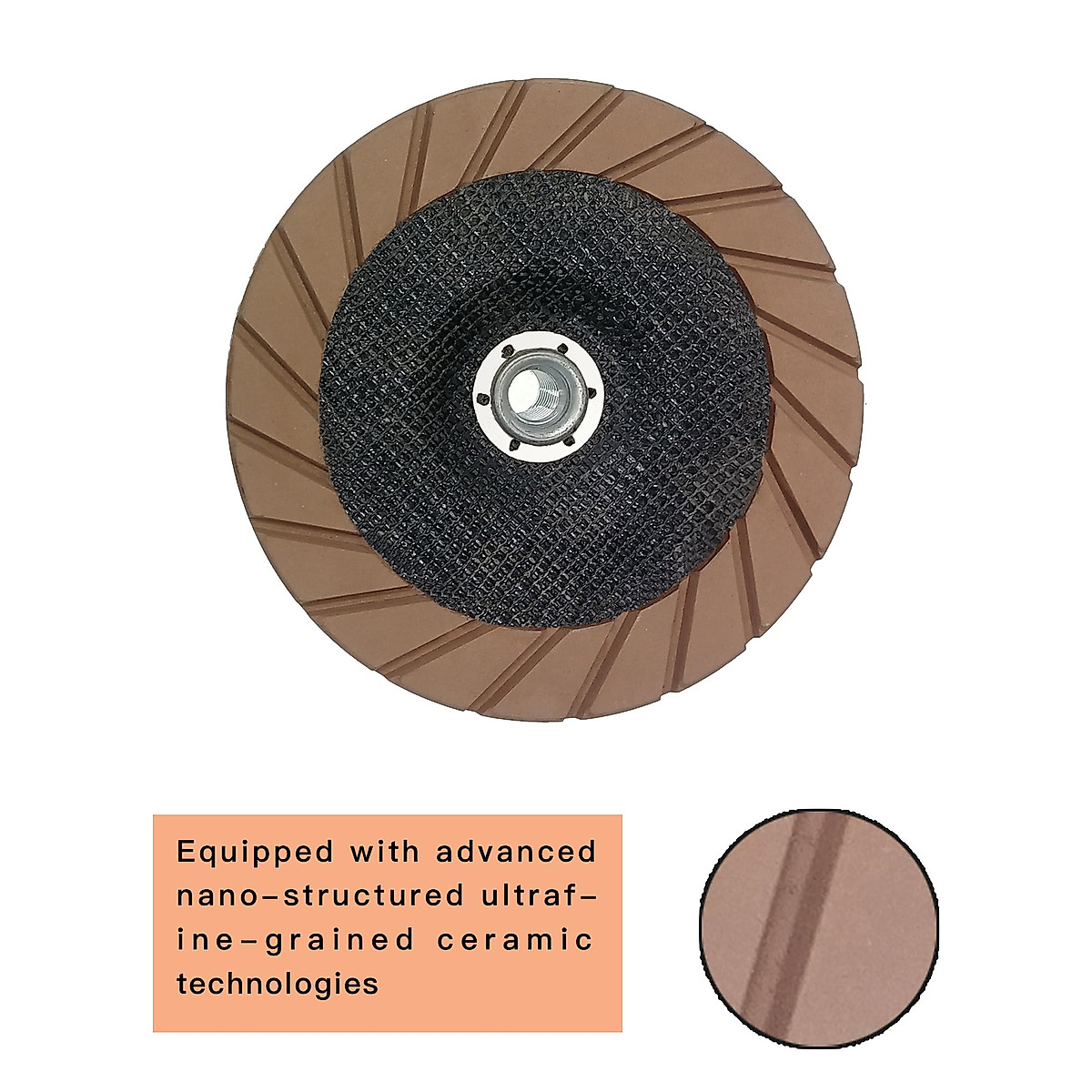 Concrete Grinding Cup Wheel 7" Ceramic Diamond Cup Wheel for Floor Grinding, Fits 5/8"-11 Arbor Angle Grinder, 200# Medium