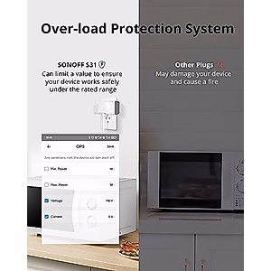 SONOFF S31 WiFi Smart Plug with Energy Monitoring, 15A Smart Outlet Timer Switch ETL Certified, Work with Alexa & Google Home Assistant, IFTTT Supporting, 2.4 Ghz Wi-Fi Only