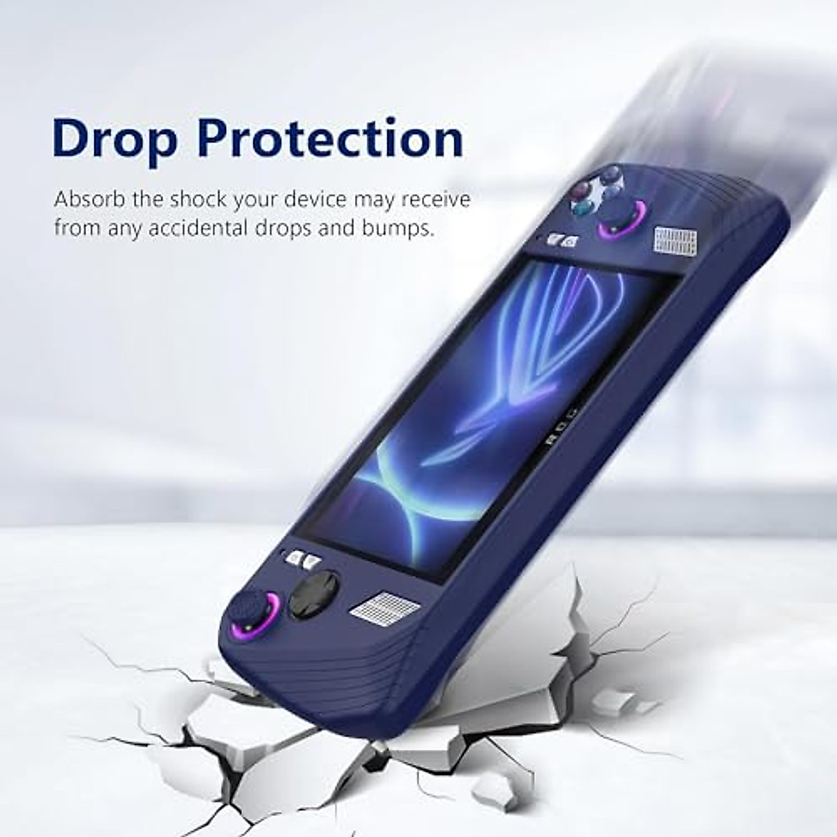 ASUS ROG Ally Silicone Protective Case - Anti Slip, Anti Finger Print, Enhanced Grip Control - Navy
