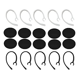 Zotech Universal Small Clamp Bluetooth Ear Hook Loop Clip and Foam Set of 20