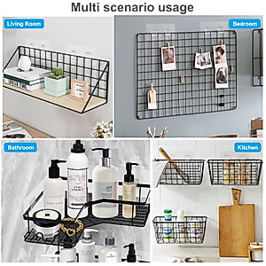 mioule Shower Caddy Adhesive Replacement，Shower Rack Stickers - Shower Shelf Adhesive Strips - Bathroom Rack Sticker - 4 Pack Shower Caddy Adhesive for Replacement