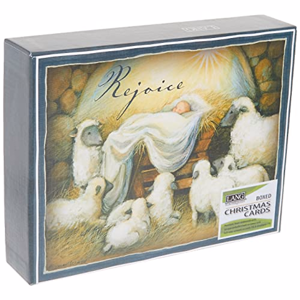 LANG "Rejoice" Christmas Cards by Susan Winget, 18 Cards with 19 Envelopes and Beautiful Artwork, Perfect for Sharing Warm Wishes this Holiday Season, 5.38" x 6.88" (1004686)