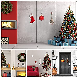 Diesisa Adhesive Wall Hooks Sticky Hooks for Hanging, 8 Packs Adhesive Hooks Reusable Seamless Wall Hook for 13Lb(Max) for Kitchen Bathroom Ceiling - Clear