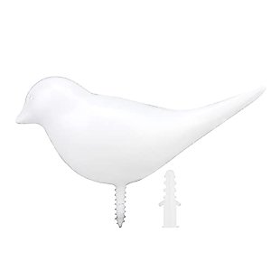 Jerliflyer Wall Bird Hook, Resin Bird Coat Hook Advanced Creative Wall Hanging Bird Decorative Art Hat Towel Bag Coat Hanger Family, Living Room, Bedroom, Shop Gift(White)