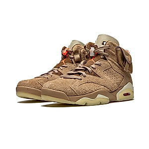 Jordan Mens Air Jordan 6 Retro DH0690 200 Travis Scott - British Khaki - Size 13