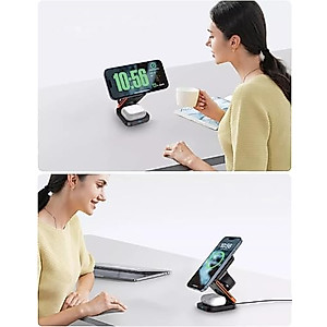 BUBEYYIE Fast Wireless Charger 10W Charging Stand Compatible with iPhone 14 13 12 11 Pro XR XS X 8 Plus Samsung Galaxy S22 S21 20 S10 Note 20 10 Google LG and Other Cell Phones (Black)