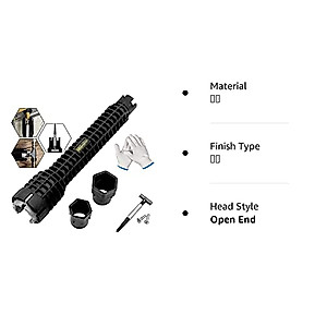 Srupiomg Basin Wrench 8-in-1 Faucet and Sink Installer Sink Tools Multifunctional Wrench Plumbing Tool Installation Pipe Extractor faucet wrench for tight spaces For Toilet Bowl/Sink/Bathroom/Kitchen