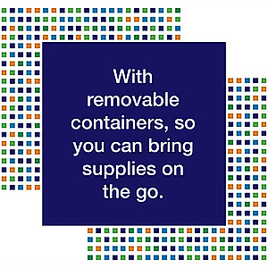 Bead Storage Solutions Elizabeth Ward Plastic Tray and Bead Organizer, 78 Containers of Various Sizes, Tray, and Lid for Beads, 8 Pack, Clear