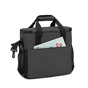 CURMIO Coffee Maker Carrying Bag Compatible for Keurig K-Mini or K-Mini Plus, Single Serve Coffee Brewer Travel Bag with Pockets for K-Cup Pods, Black (Bag Only)