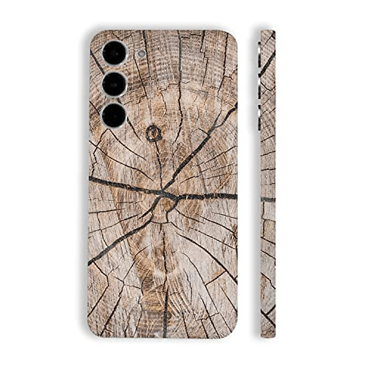 MightySkins Glossy Glitter Skin Compatible with Samsung Galaxy S23 Plus Full Wrap - Tree Rings | Protective, Durable High-Gloss Glitter Finish | Easy to Apply & Change Styles | Made in The USA